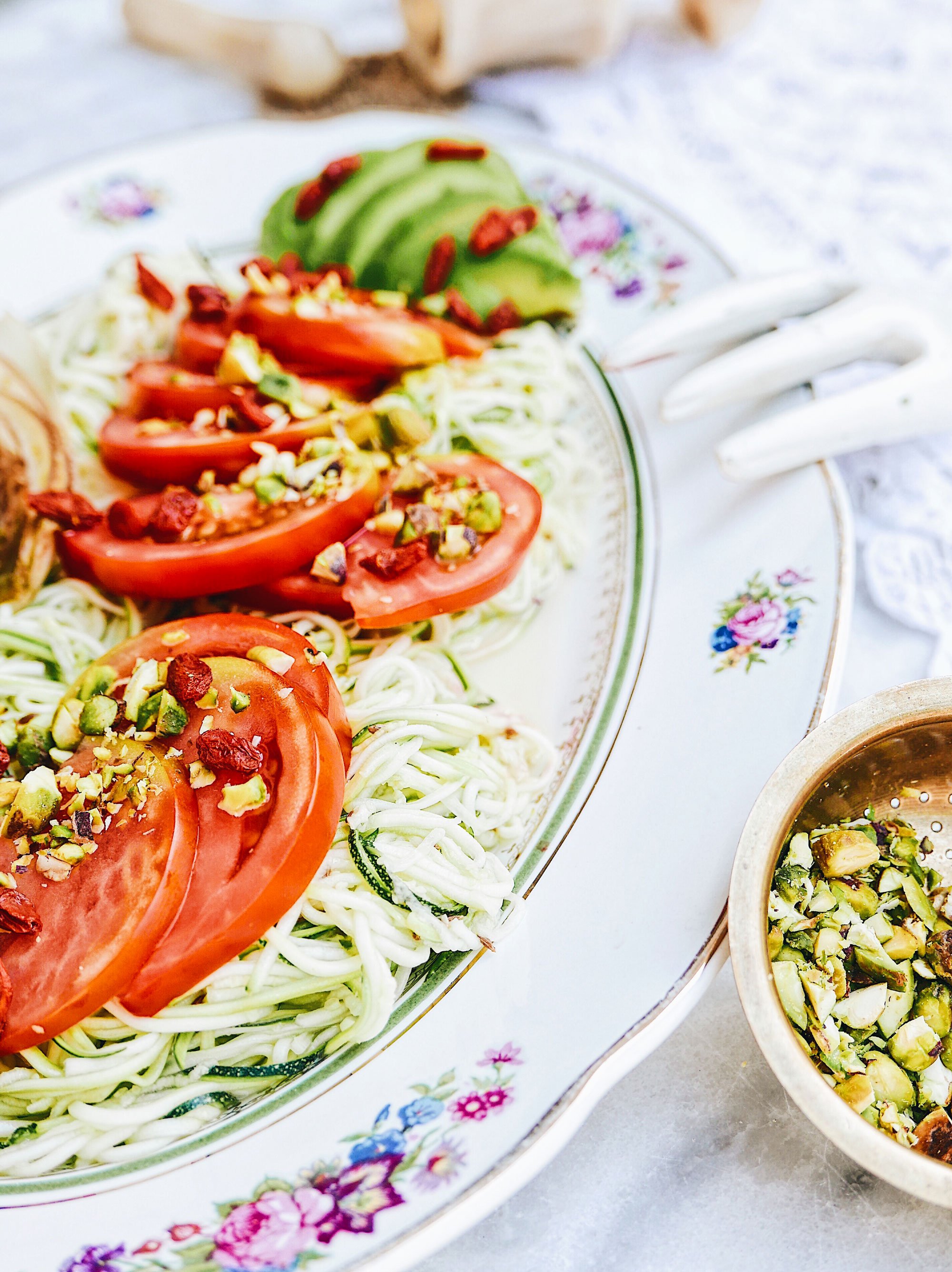 Indian spiced zucchini spaghetti salad and roasted endive | À La French ...